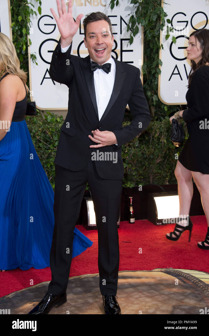 Jimmy Fallon attends the 71st Annual Golden Globes Awards at the ...