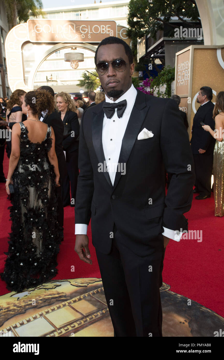 P-Diddy/Sean Combs attends the 71st Annual Golden Globes Awards at the ...