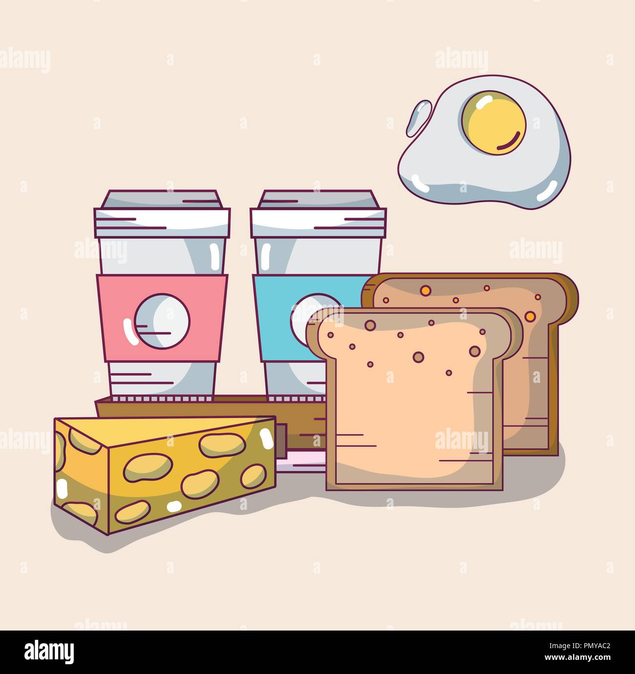 Delicious breakfast cartoons Stock Vector Image & Art - Alamy