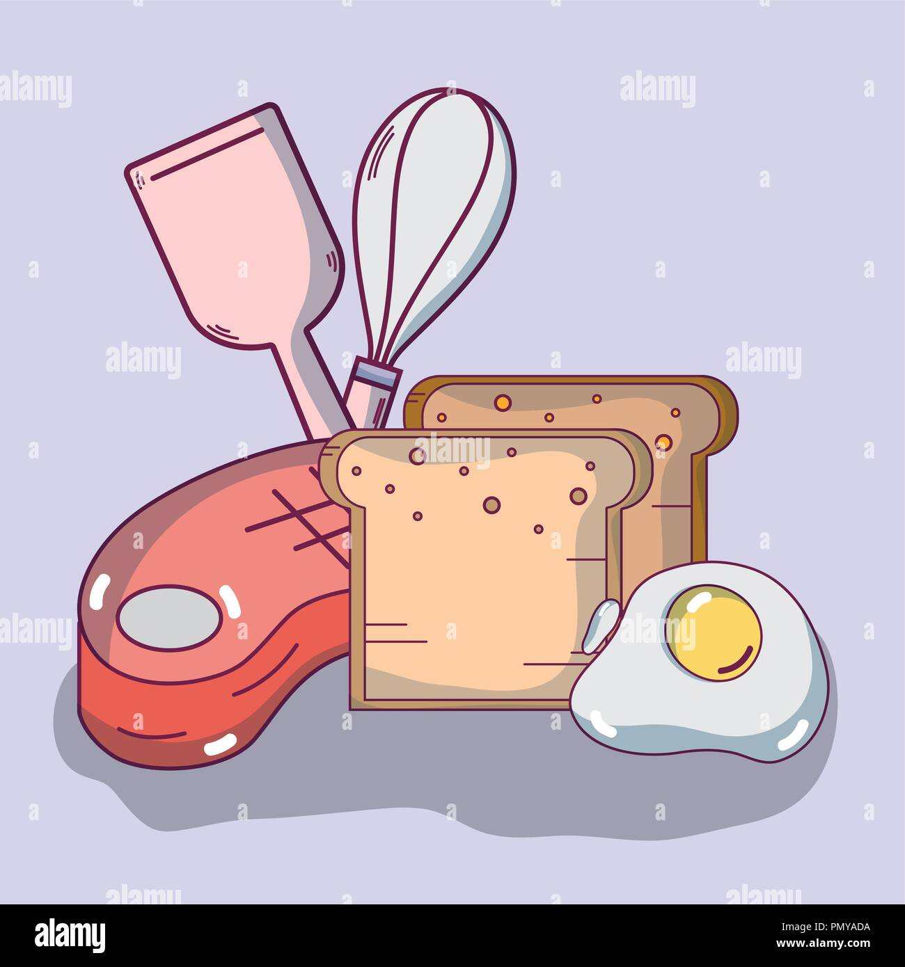 Delicious breakfast cartoons Stock Vector Image & Art - Alamy
