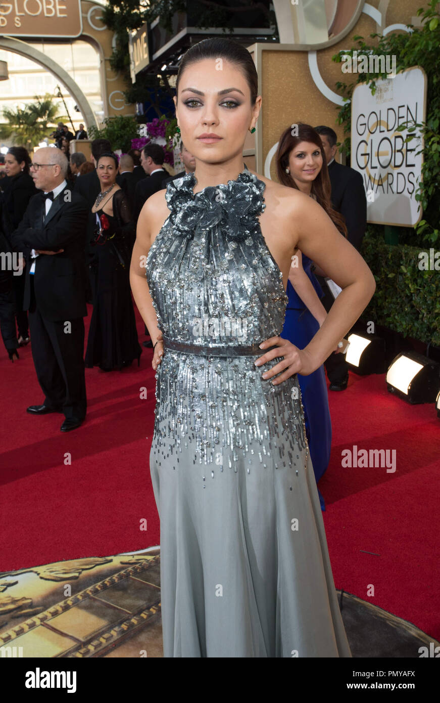 Actress Mila Kounis attends the 71st Annual Golden Globes Awards at the ...