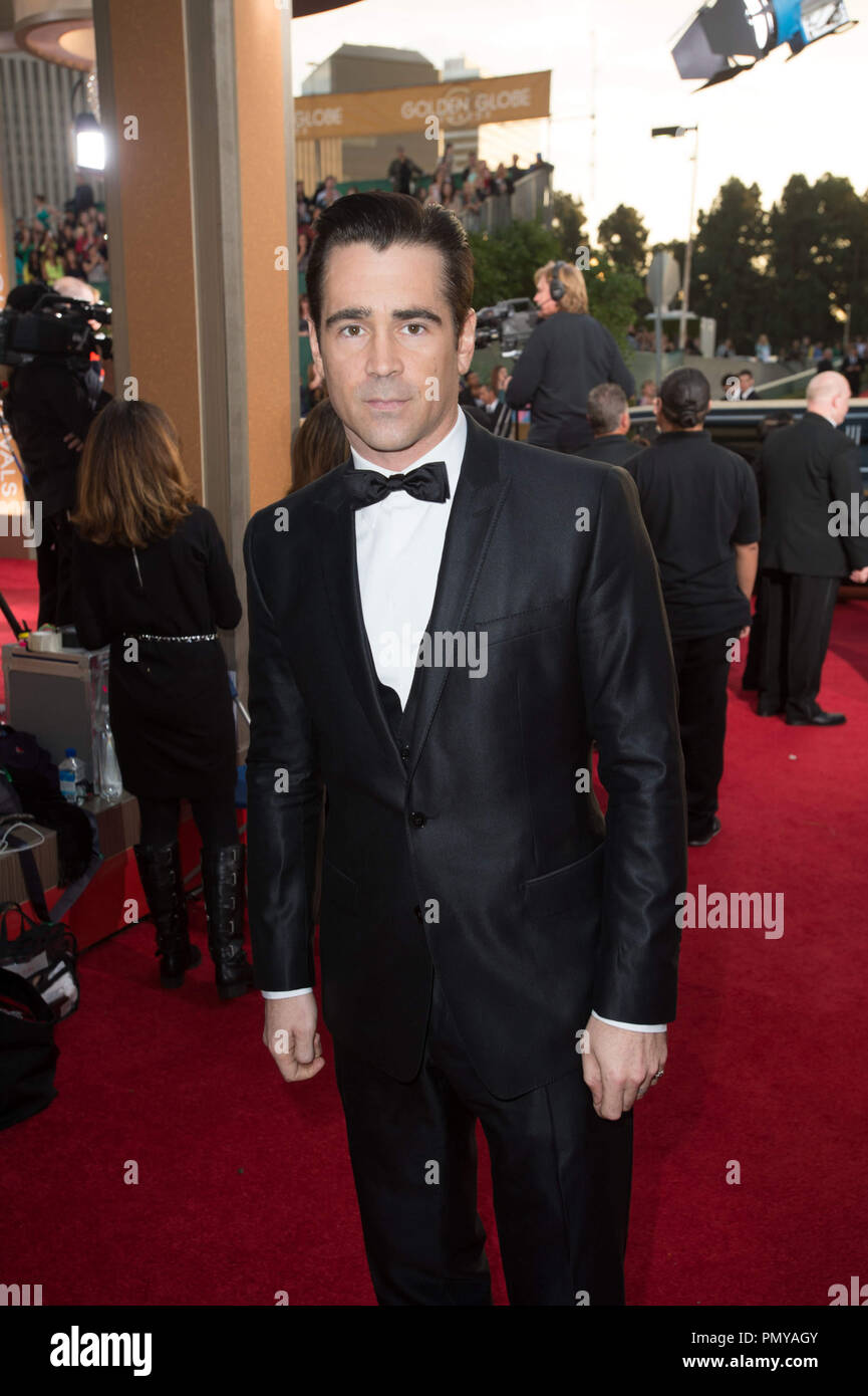 Actor Colin Farrell attends the 71st Annual Golden Globes Awards at the ...