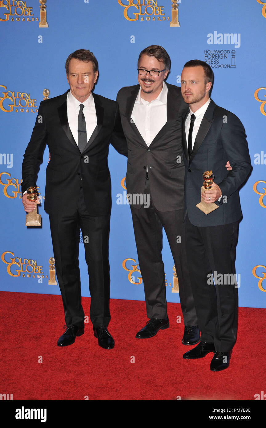 Breaking Bad stars Bryan Cranston & Aaron Paul (left) & writer-producer ...