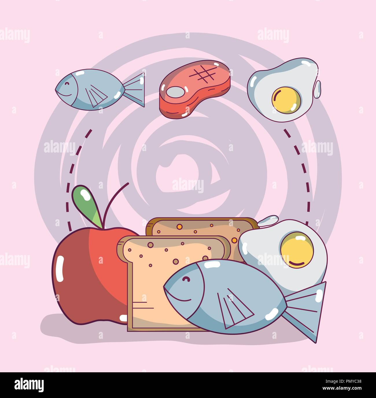 Food ingredients cartoons Stock Vector Image & Art - Alamy