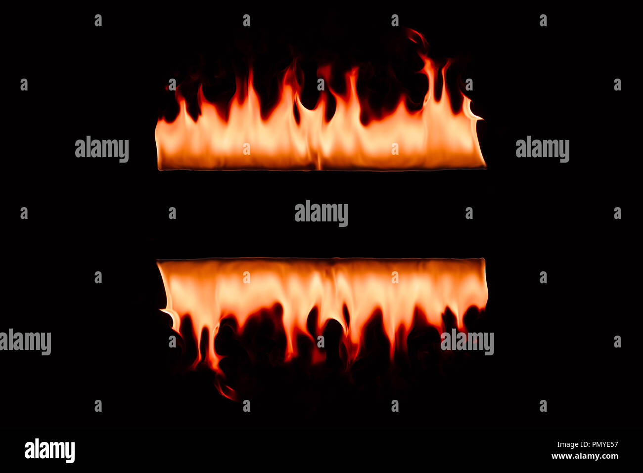 close up view of burning flame lines on black backdrop Stock Photo - Alamy