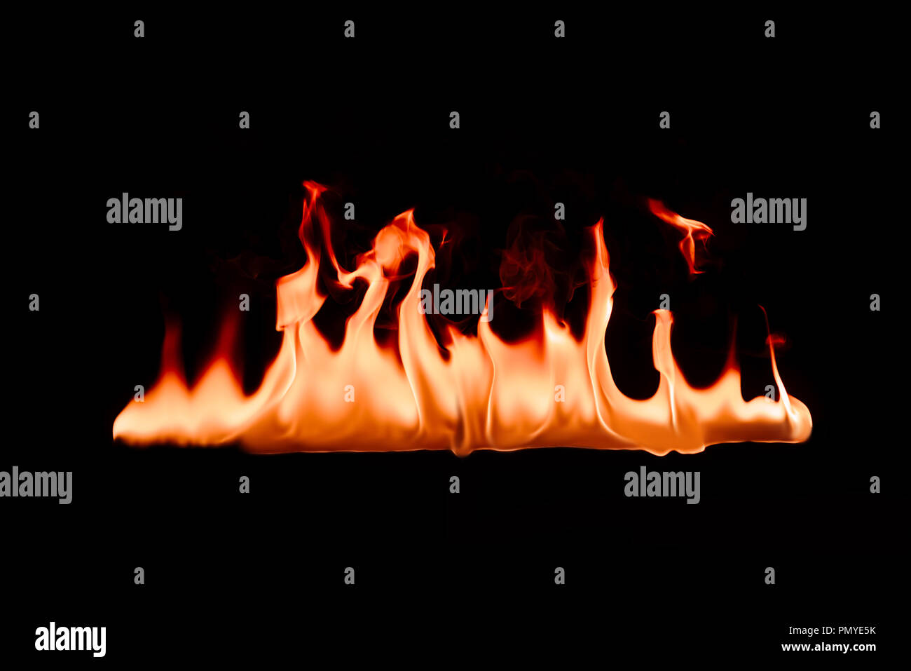 Burning orange fire on black hi-res stock photography and images - Alamy