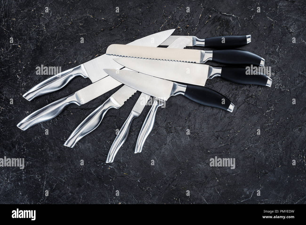 Professional kitchen knives set hi-res stock photography and images - Alamy