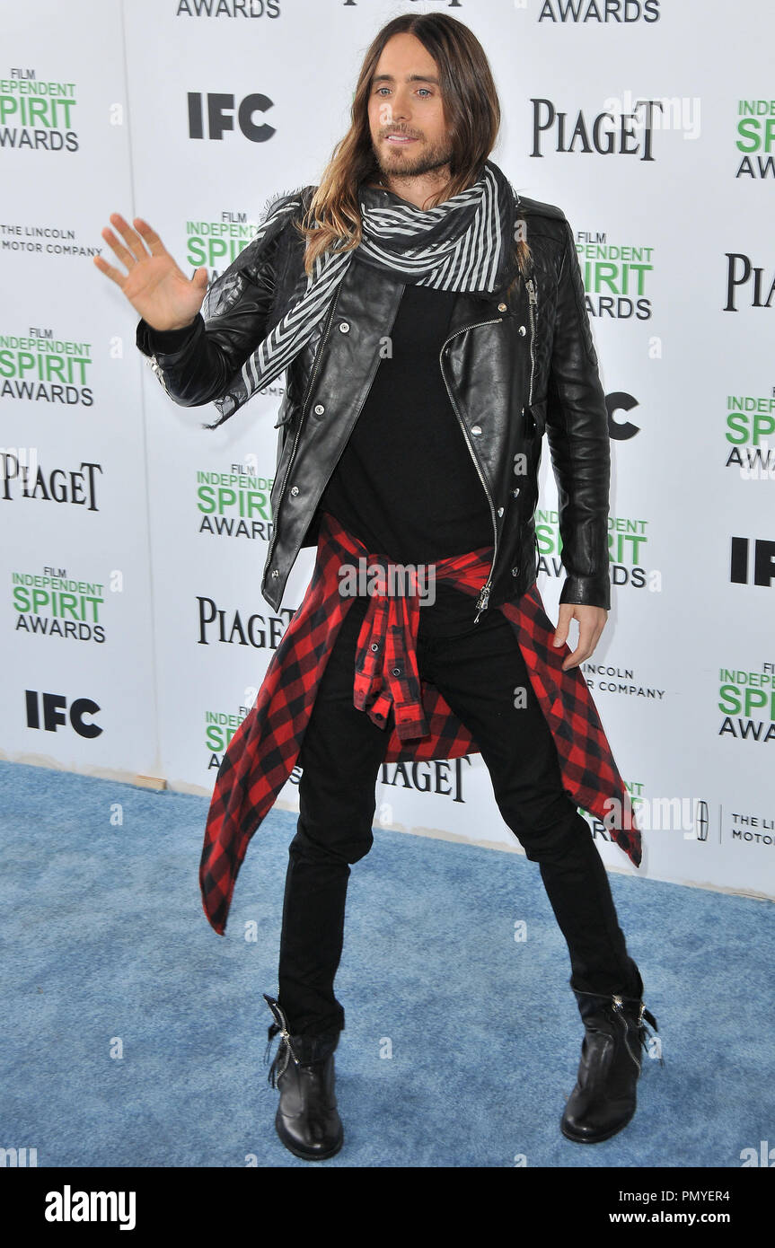Jared Leto at the 2014 Film Independent Spirit Awards held at the Santa ...