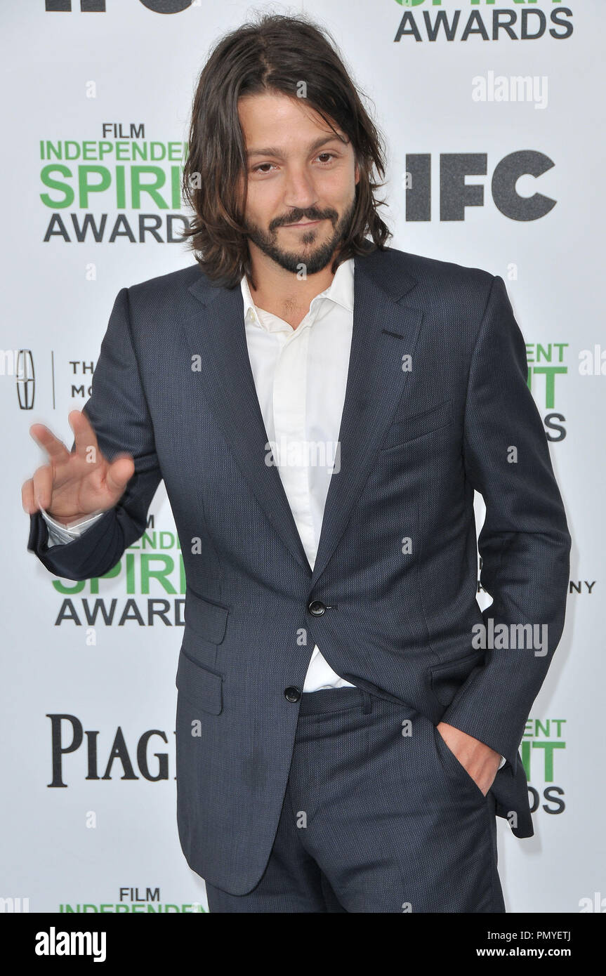 Diego Luna at the 2014 Film Independent Spirit Awards held at the Santa ...