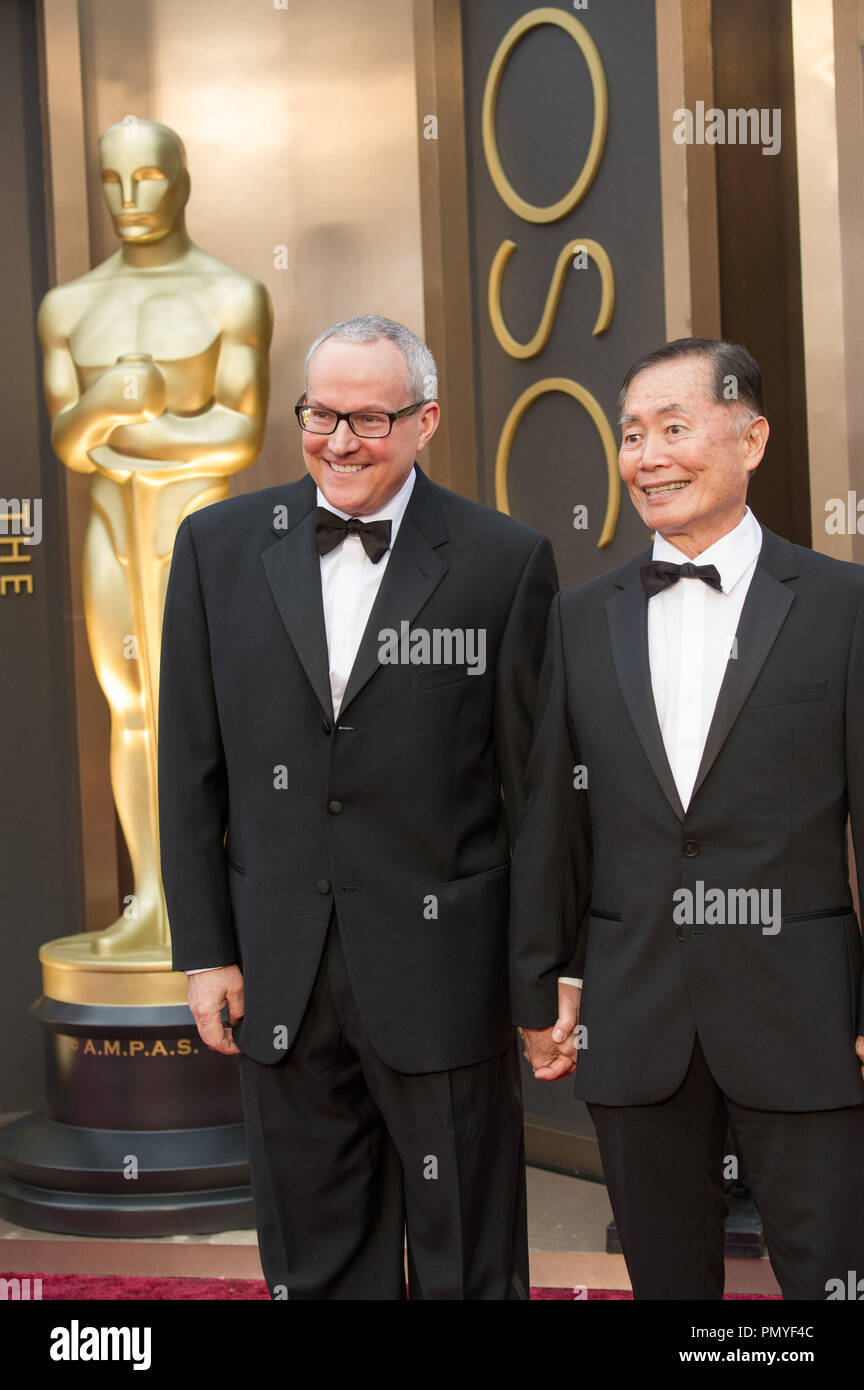 George Takei (right) and Brad Altman arrive for the live ABC Telecast ...