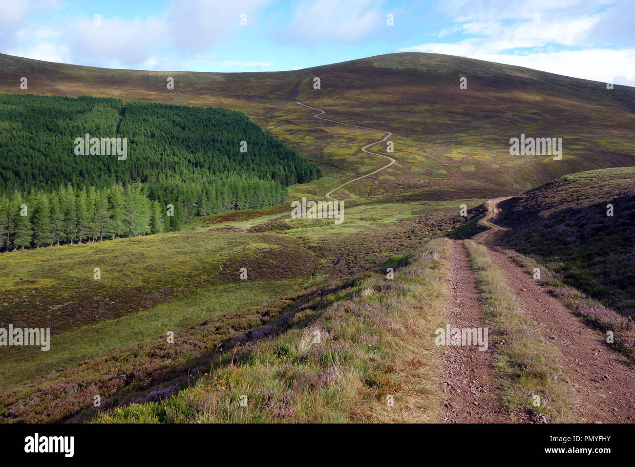 The Track to the Scottish Mountain Corbett Carn Dearg Mor from Leathad ...