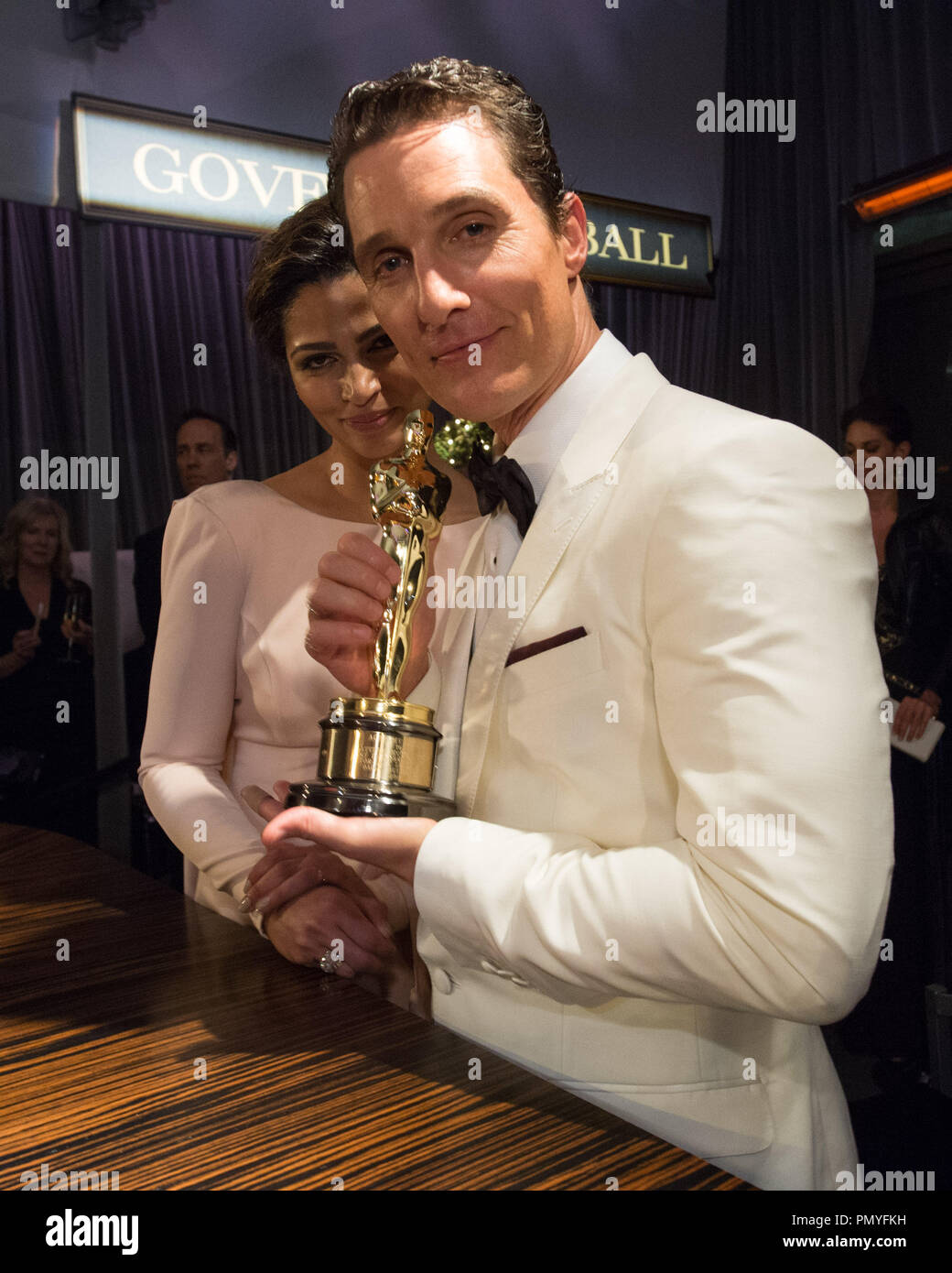 Oscar®-winner Matthew McConaughey poses at the engraving station at the ...
