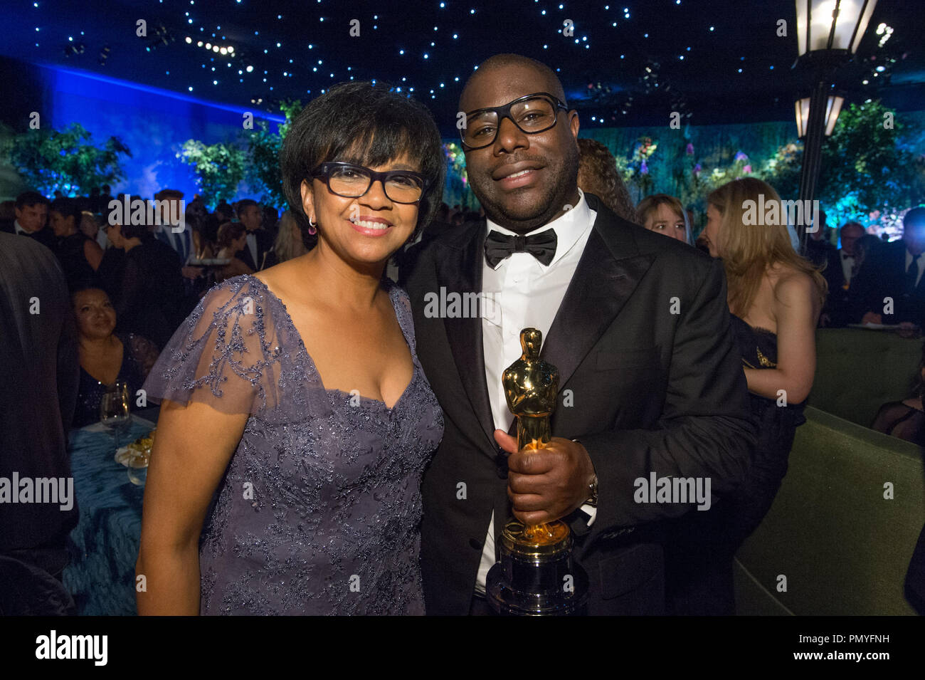 Cheryl Boone Isaacs and Oscar®-winner Steve McQueen pose together at ...