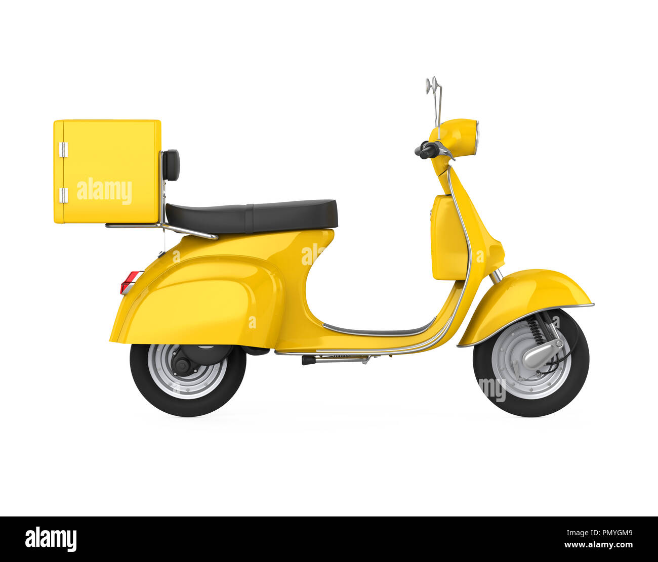 Motorcycle Delivery Box Isolated Stock Photo - Alamy