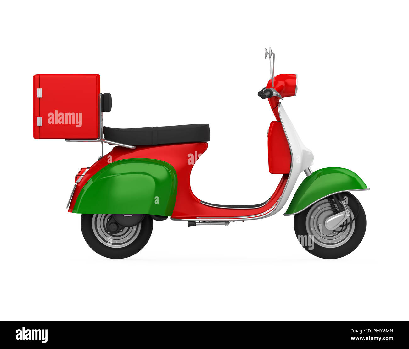 Motorcycle Delivery Box Isolated Stock Photo - Alamy