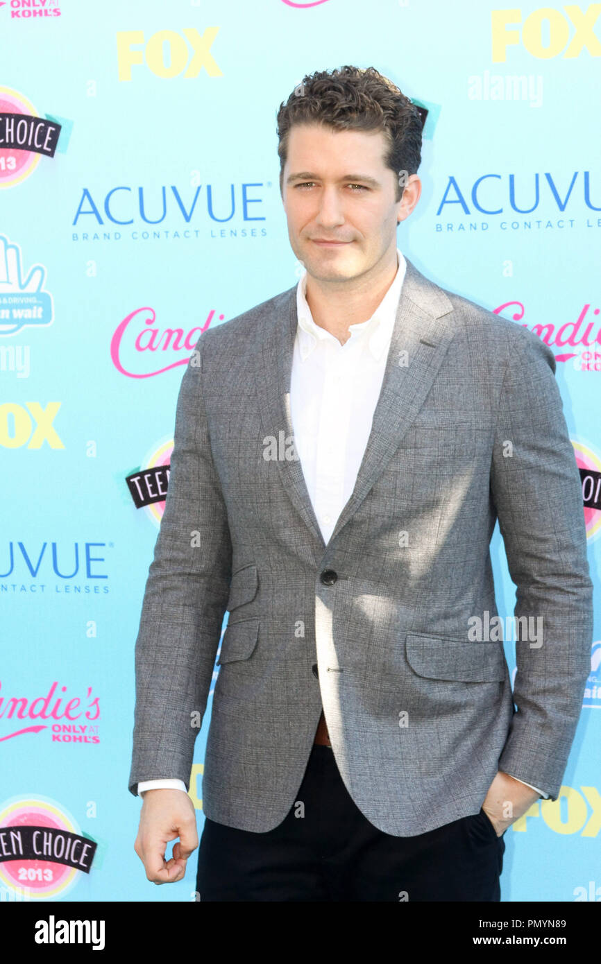 Matthew Morrison at the 2013 Teen Choice Awards teal carpet arrivals ...