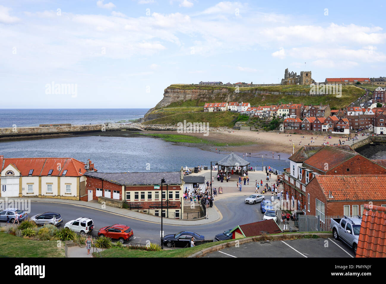 Views of Whitby Bay in Yorkshire, England. Photo date: Sunday, August 5 ...