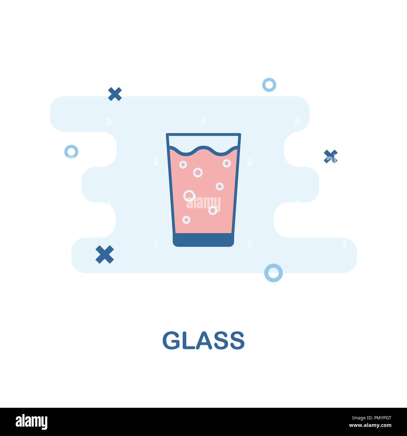 Glass creative icon in color. Simple element illustration. Glass ...