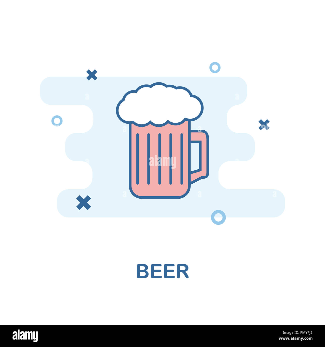 Beer creative icon in color. Simple element illustration. Beer concept ...