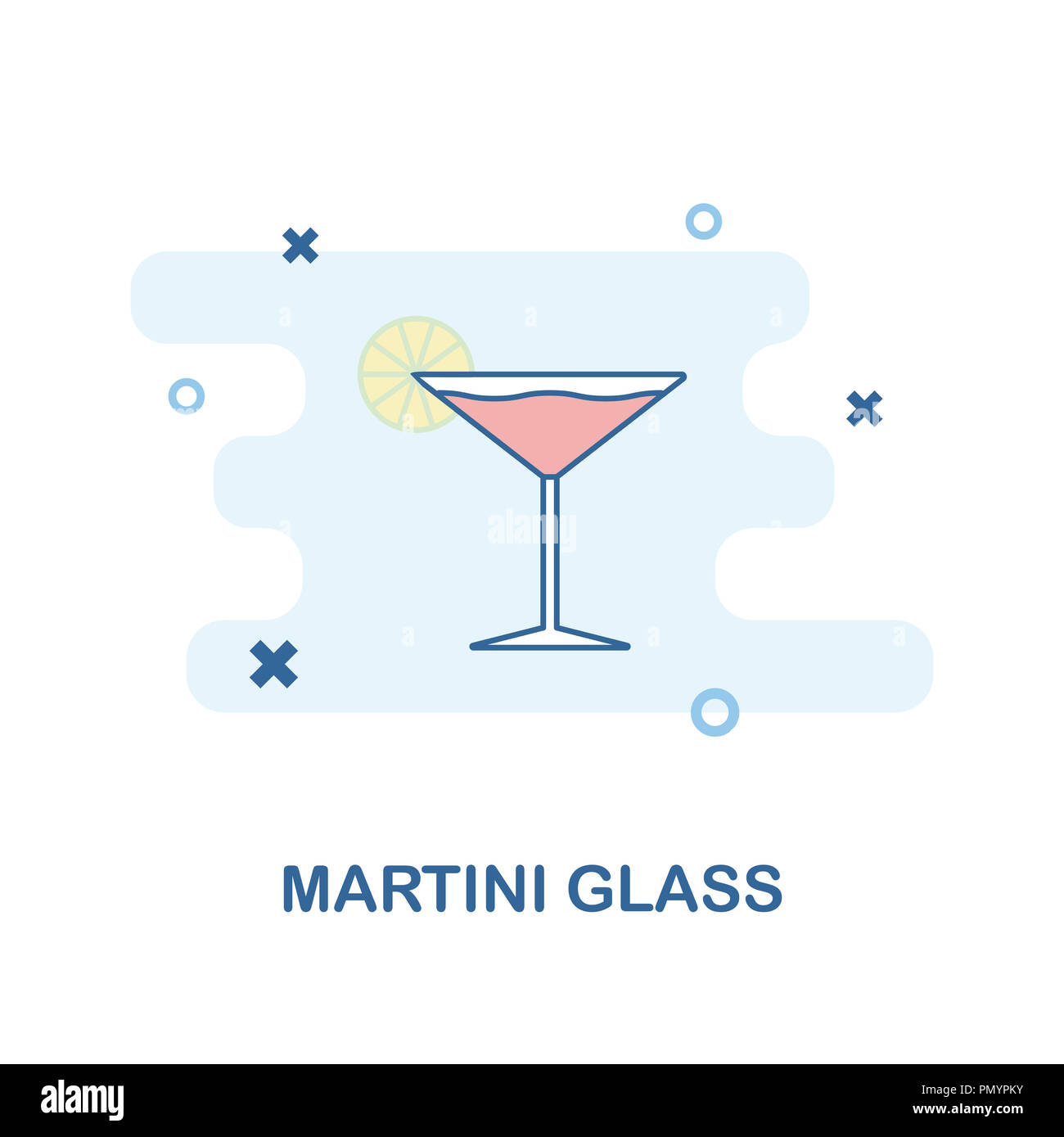 Martini Glass creative icon in color. Simple element illustration ...