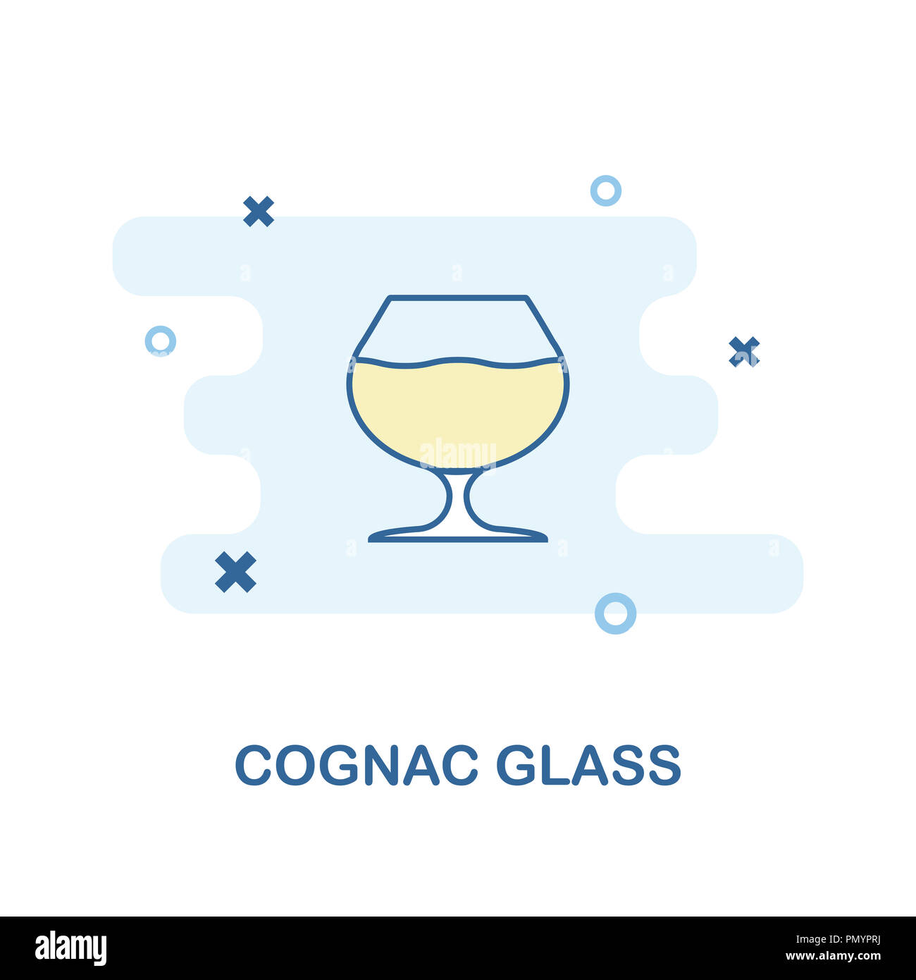 Cognac Glass creative icon in color. Simple element illustration ...