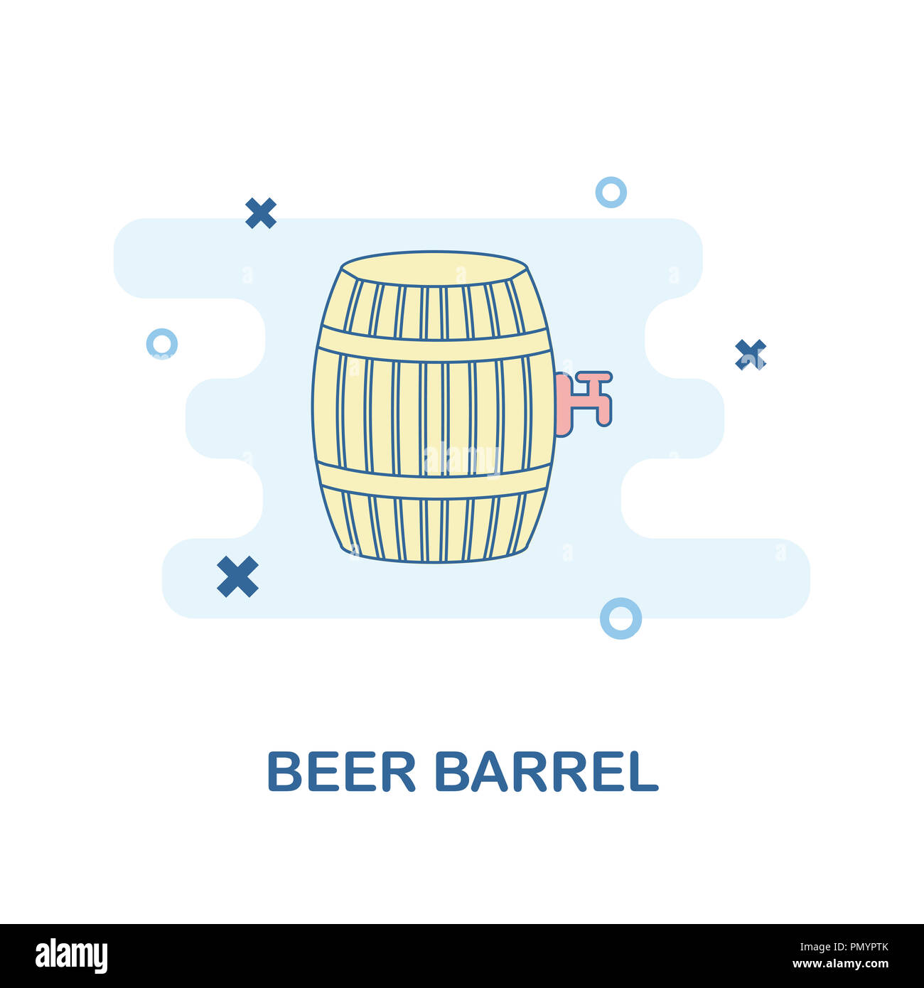 Beer Barrel creative icon in color. Simple element illustration. Beer ...