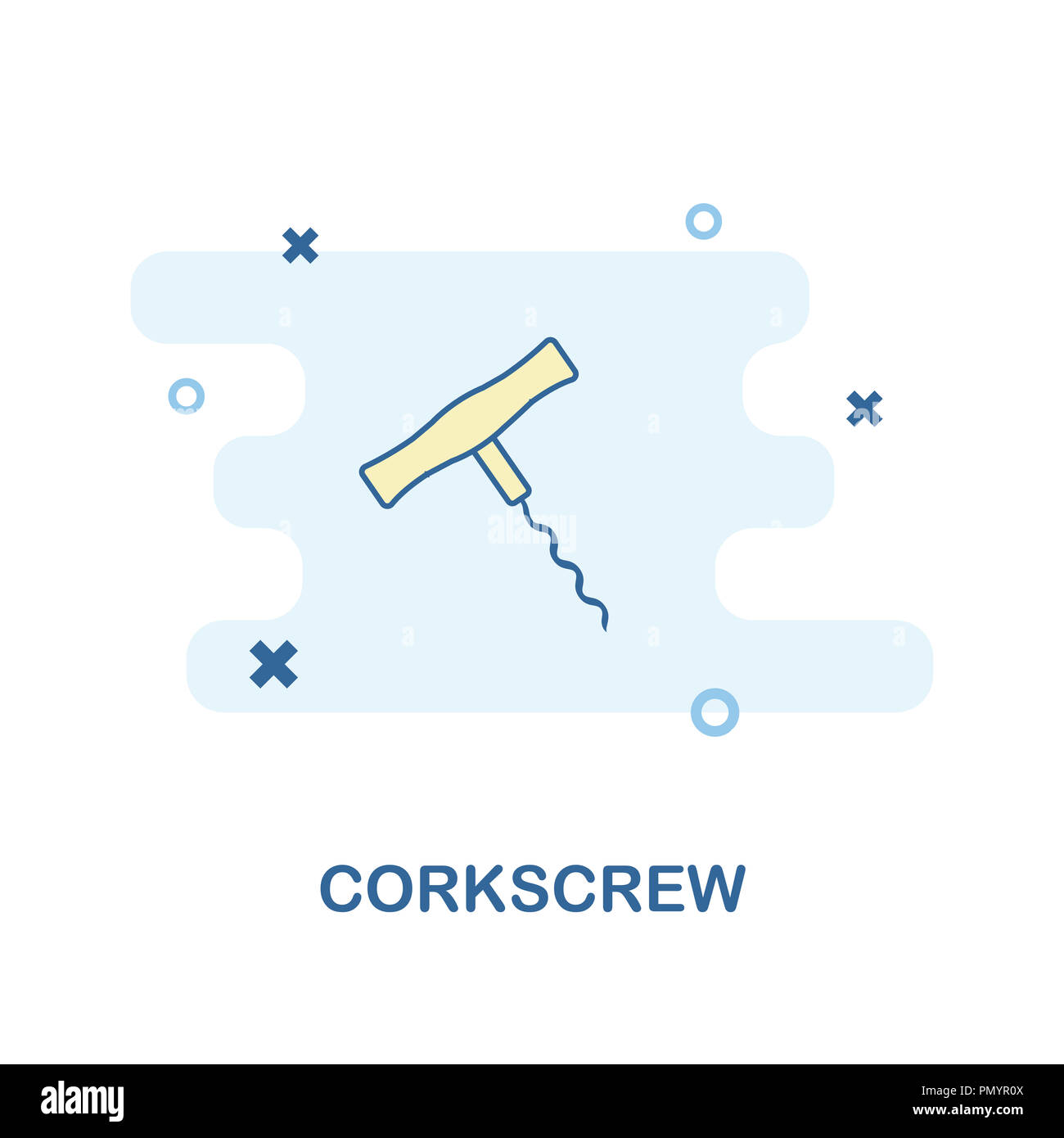 Corkscrew creative icon in color. Simple element illustration ...