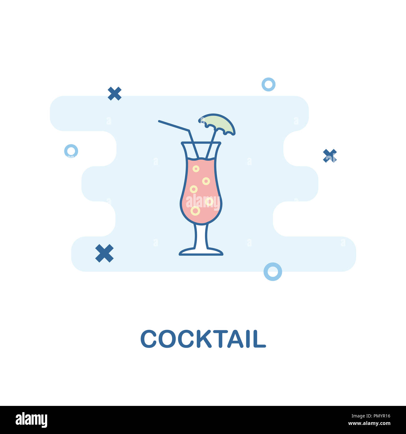 Cocktail creative icon in color. Simple element illustration. Cocktail ...