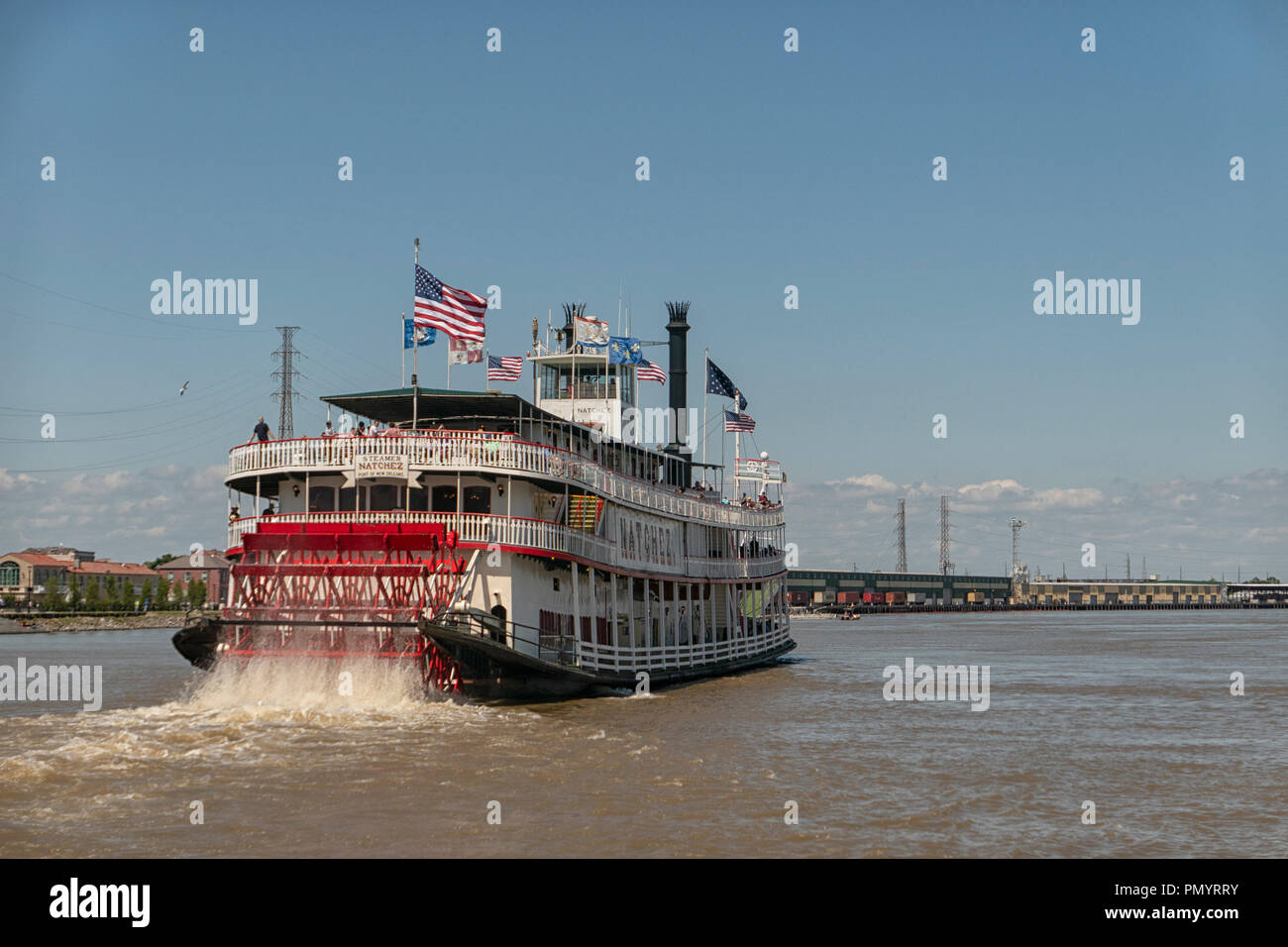 Natchez steamboat on Mississippi River in New Orleans, Louisiana, USA ...