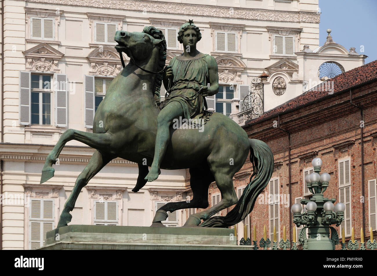 Italy, Piedmont, Turin, statue of Pollux, Palazzo Reale Stock Photo - Alamy