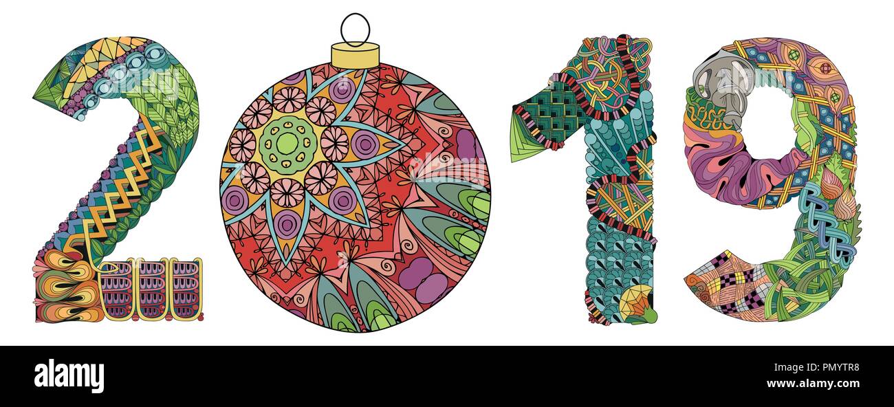 Zentangle inspired hi-res stock photography and images - Alamy