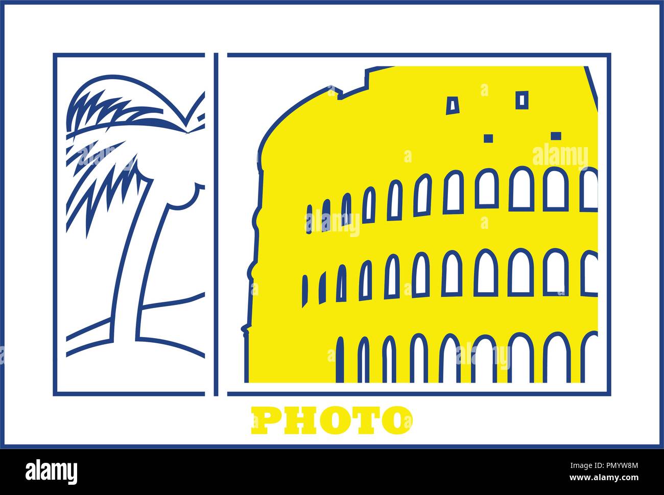 Digital photo frame icon. Thin line design. Vector illustration Stock ...