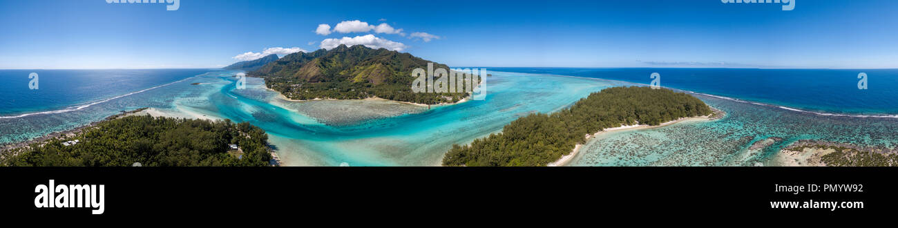 Aerial lagoon moorea hi-res stock photography and images - Alamy