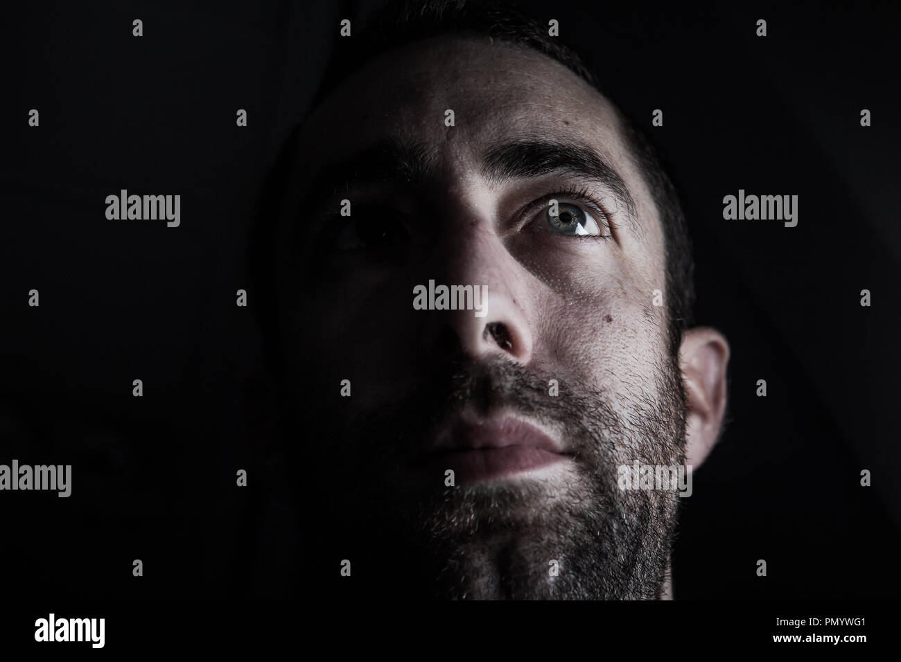 Face Close Up Shadow Stock Photos & Face Close Up Shadow Stock Images ...