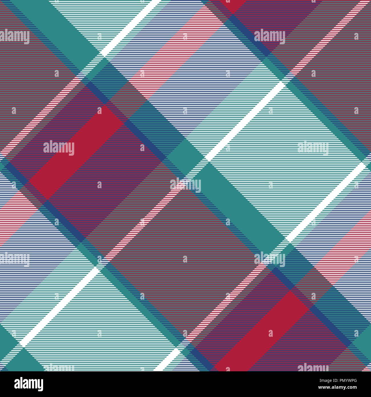 Abstract check plaid asymmetric seamless pattern. Vector illustration ...