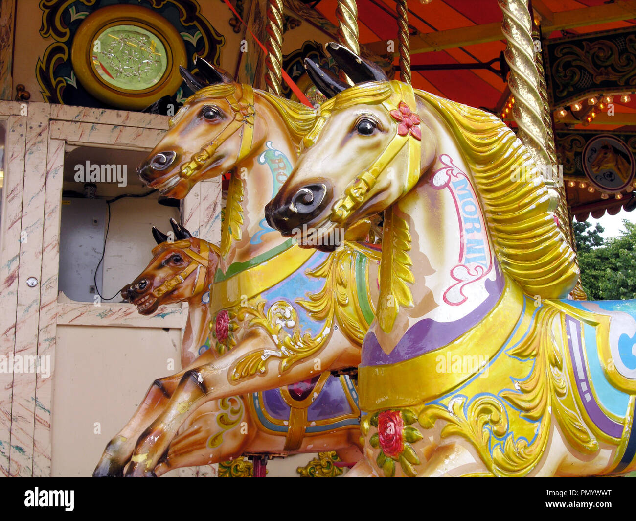 Carousel Merry Go Round Gallopers Horse High Resolution Stock ...