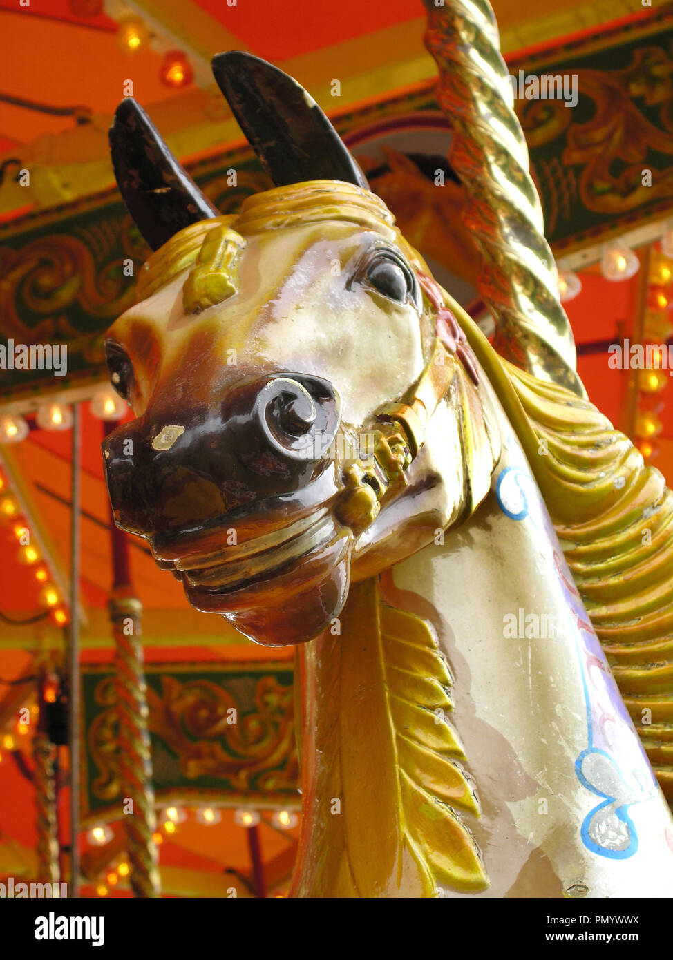 Old fashioned merry go round hi-res stock photography and images - Alamy