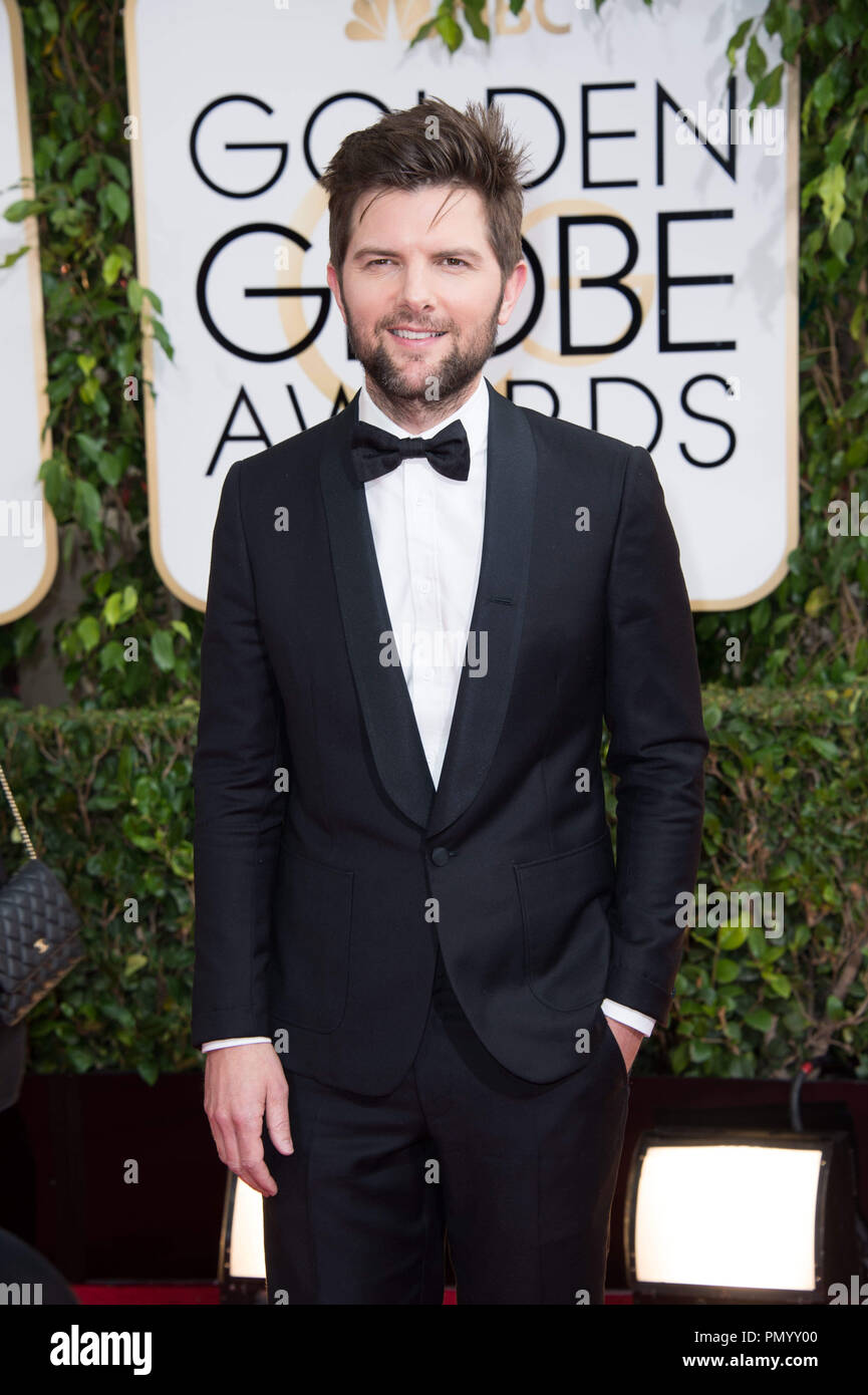 Actor Adam Scott attends the 71st Annual Golden Globes Awards at the ...