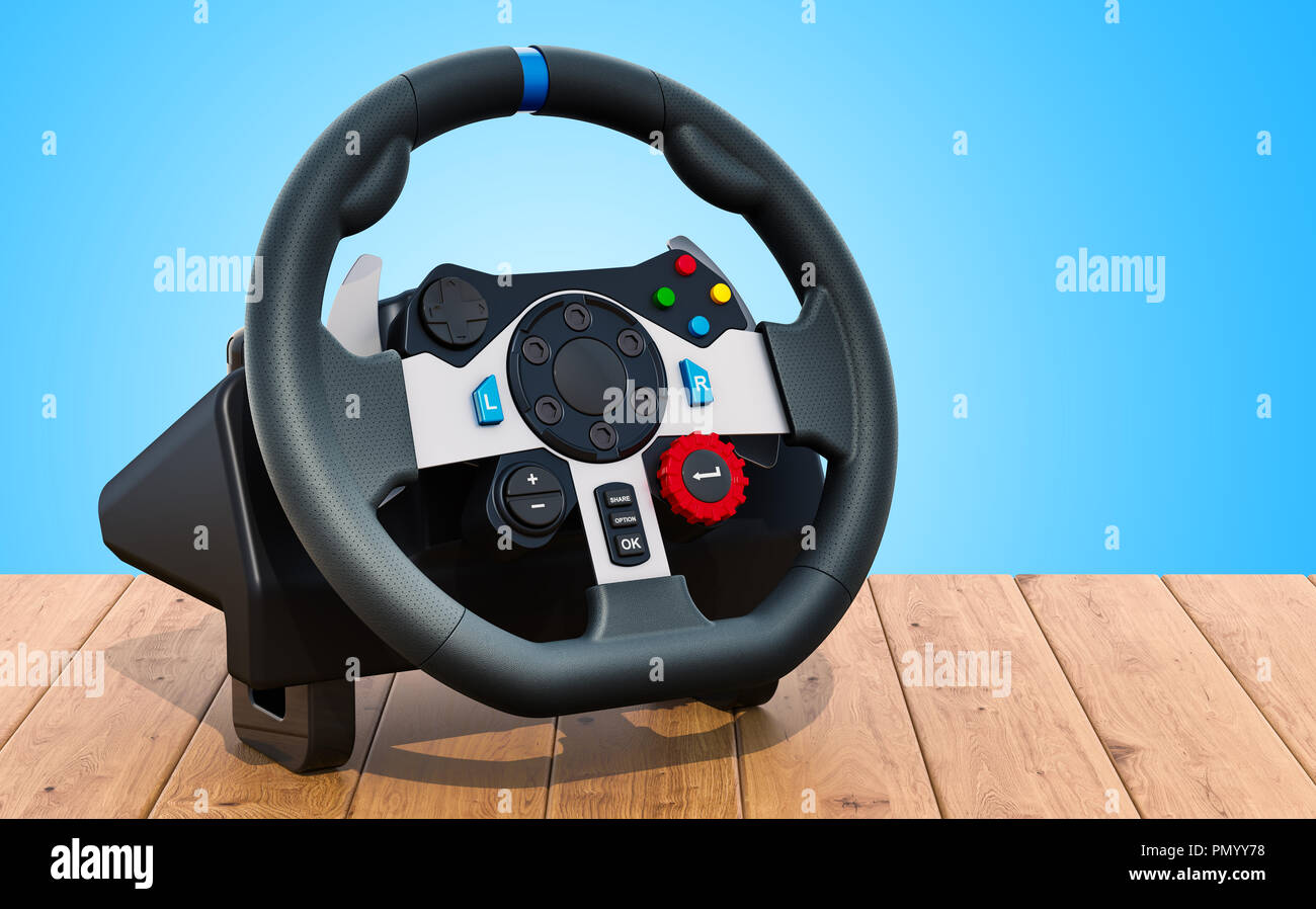 Gaming steering wheel hi-res stock photography and images - Alamy