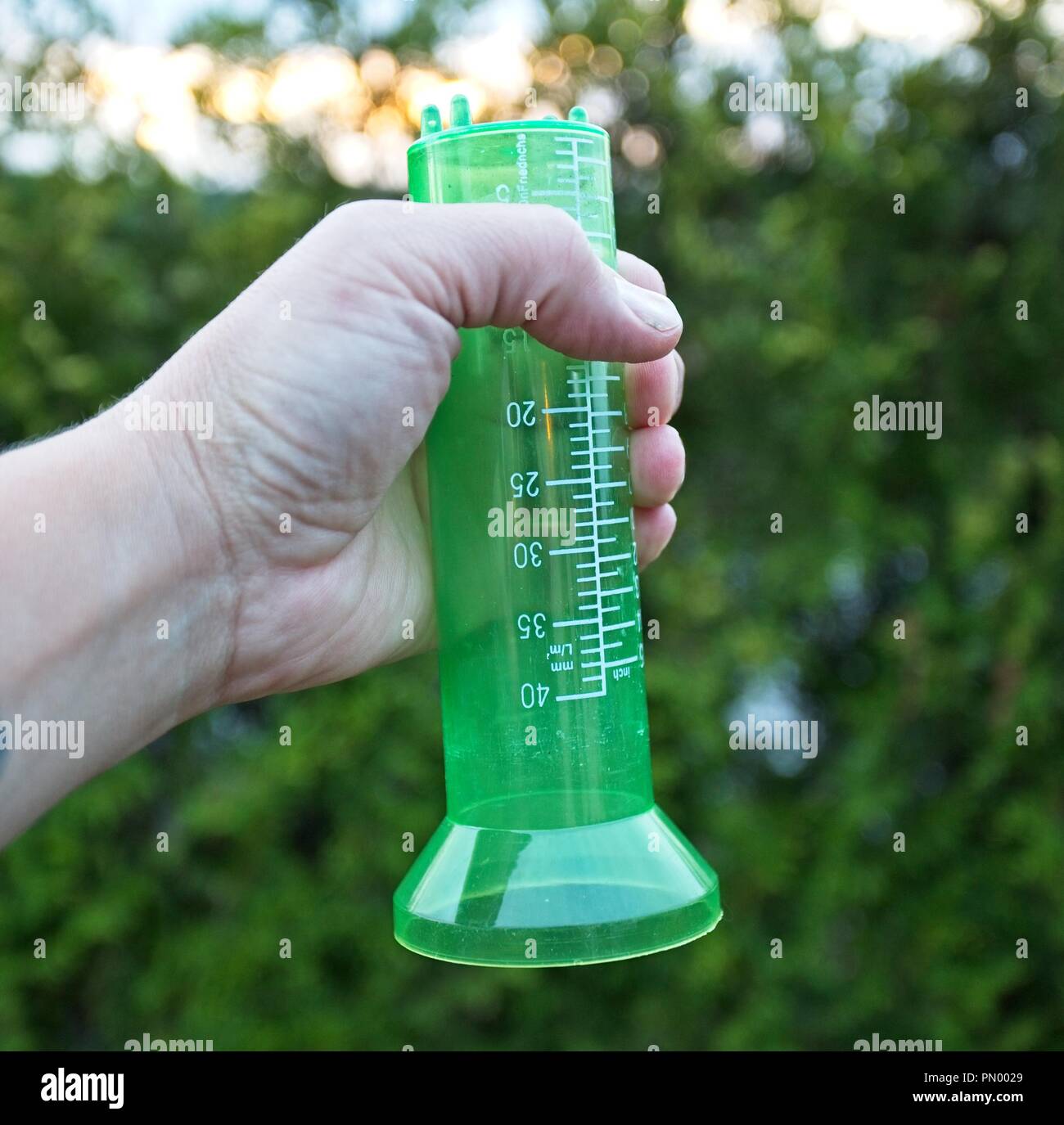 no rain, empty rain gauge Stock Photo - Alamy