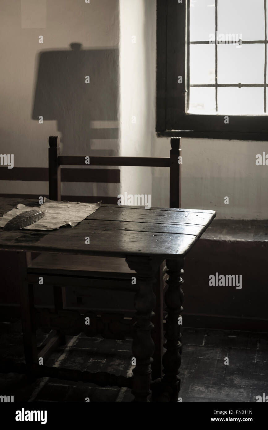Monk's desk, Ex-Convento del Carmen, a former monastery, San Ángel ...