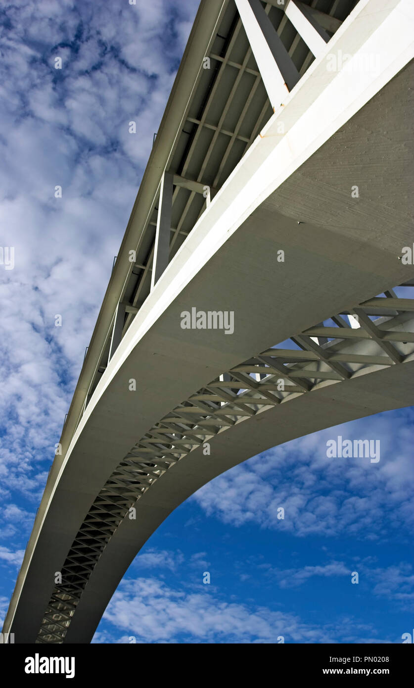 One of the several bridges over Douro river in Porto, Portugal, against ...