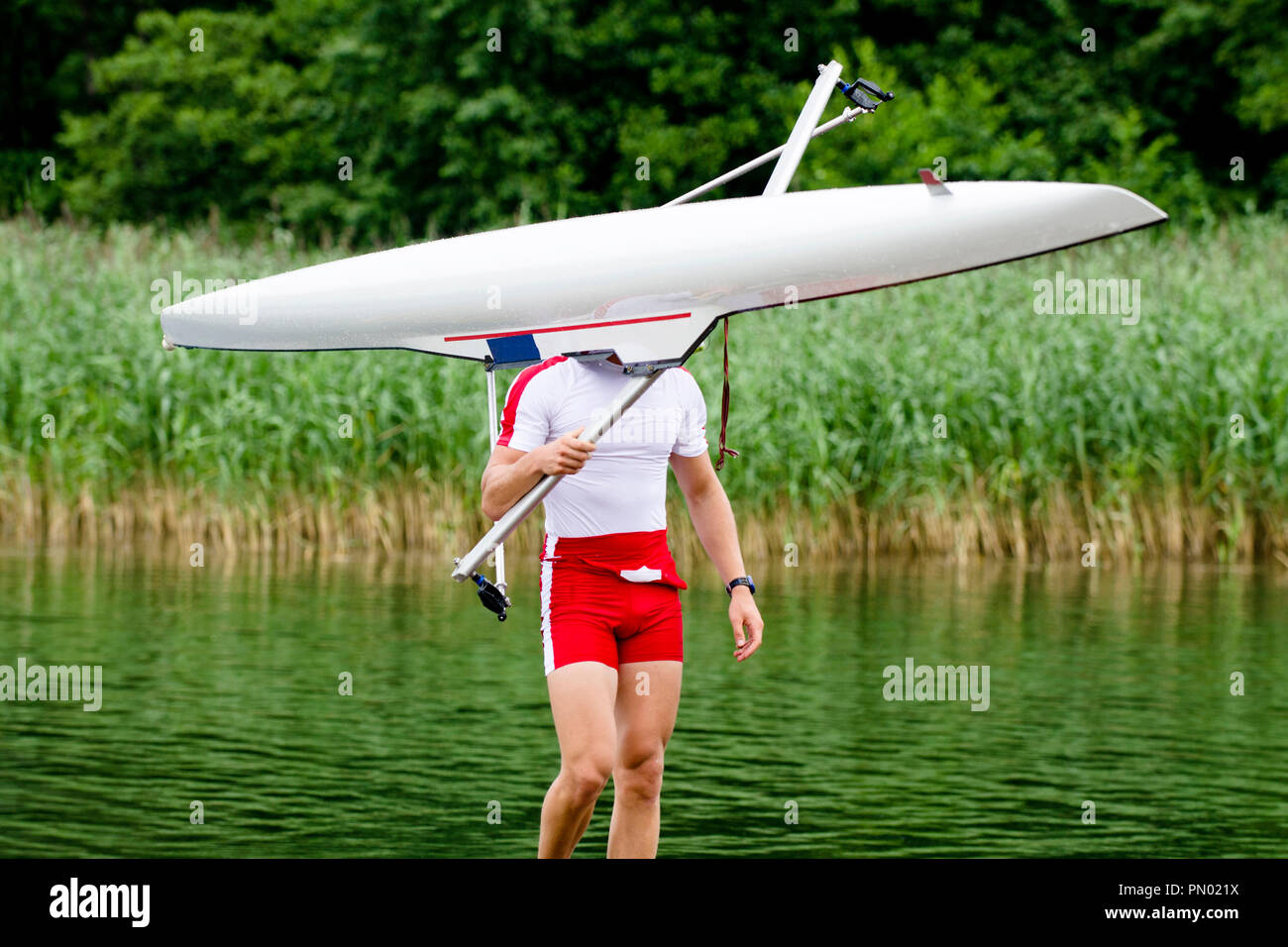 Man carrying raft hi-res stock photography and images - Alamy