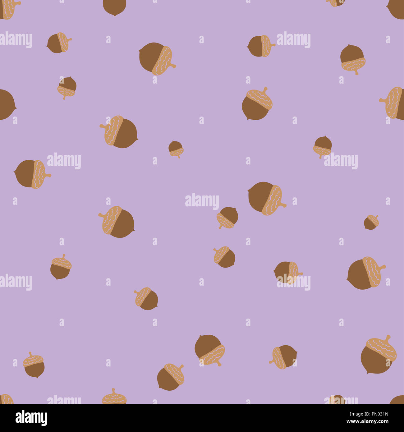 Acorn seamless pattern. illustration. Purple background Stock Photo - Alamy