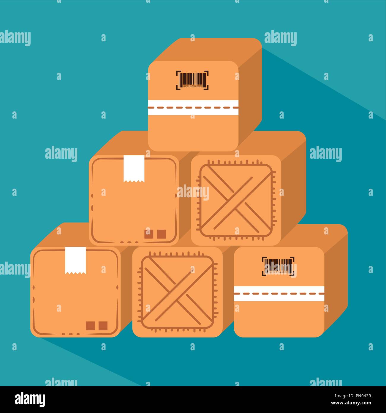 Logistic services carton boxes hi-res stock photography and images - Alamy