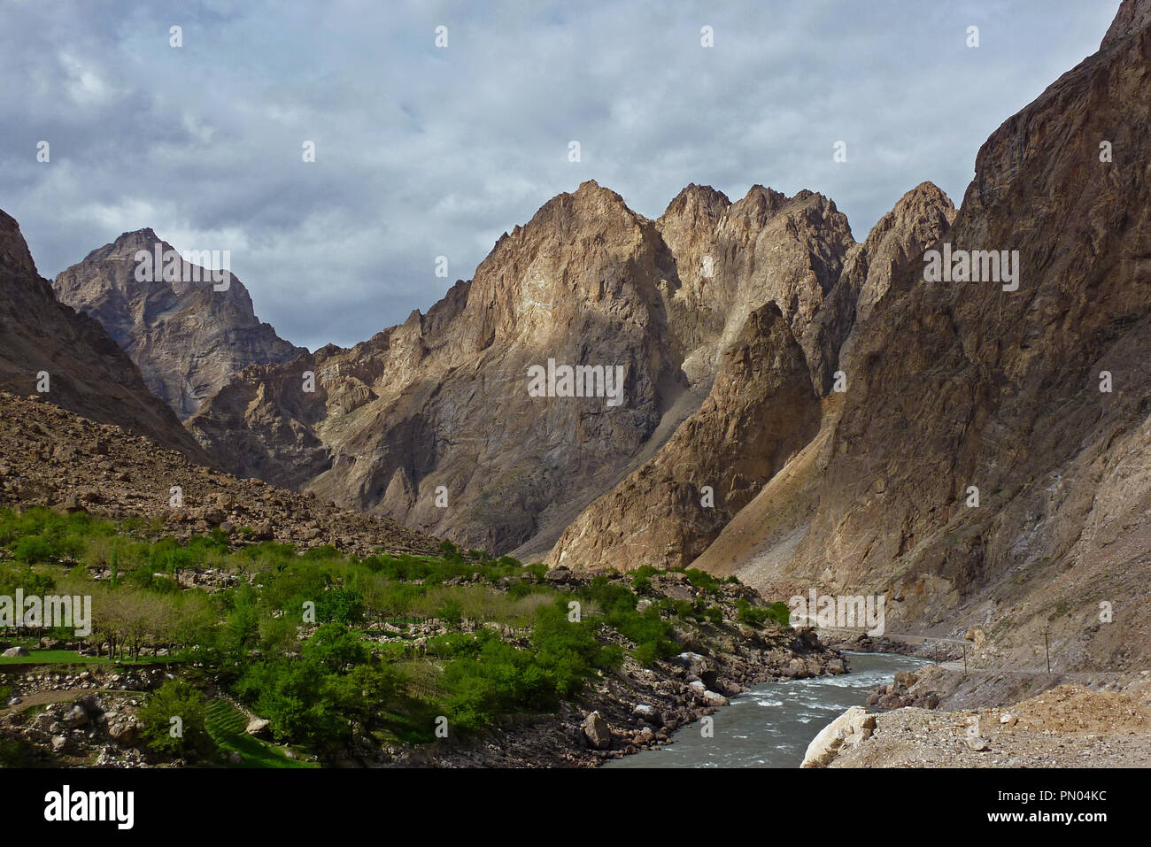 Panj River, Border River, Afghanistan, Tajikistan, Main River, High and ...