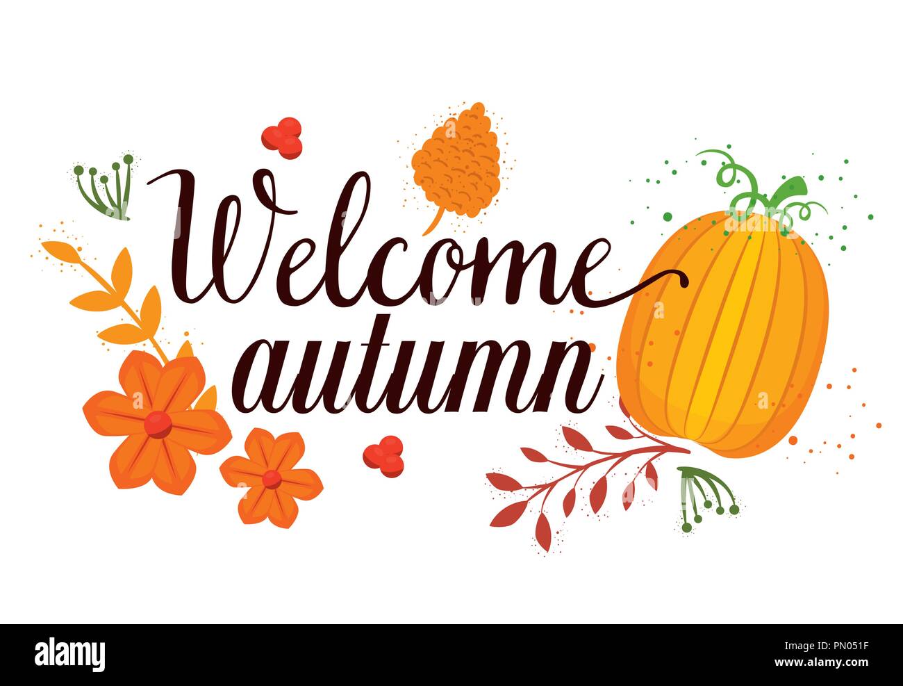 Autumn time quote poster Stock Vector Images - Alamy