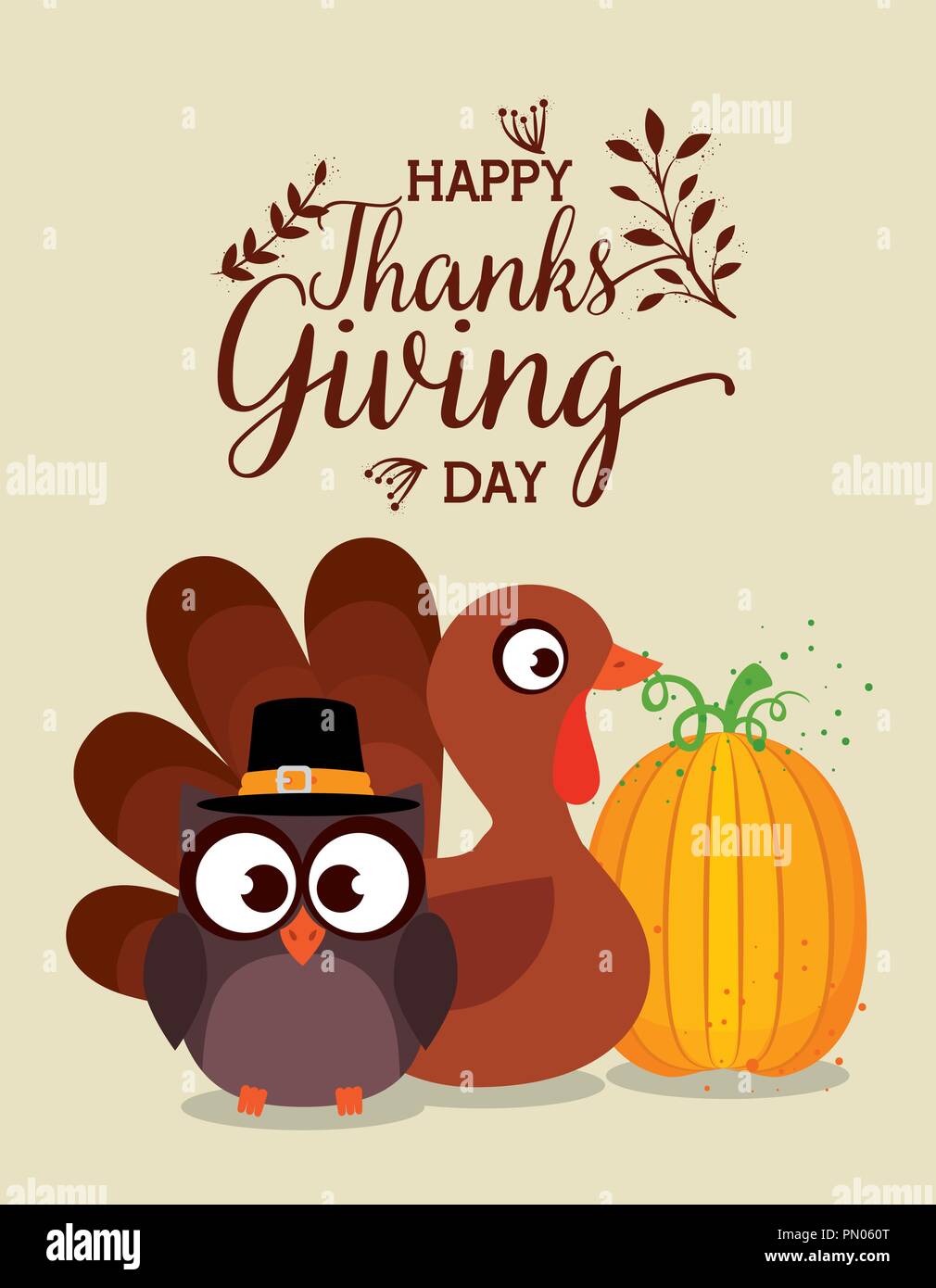Owl turkey Stock Vector Images - Alamy