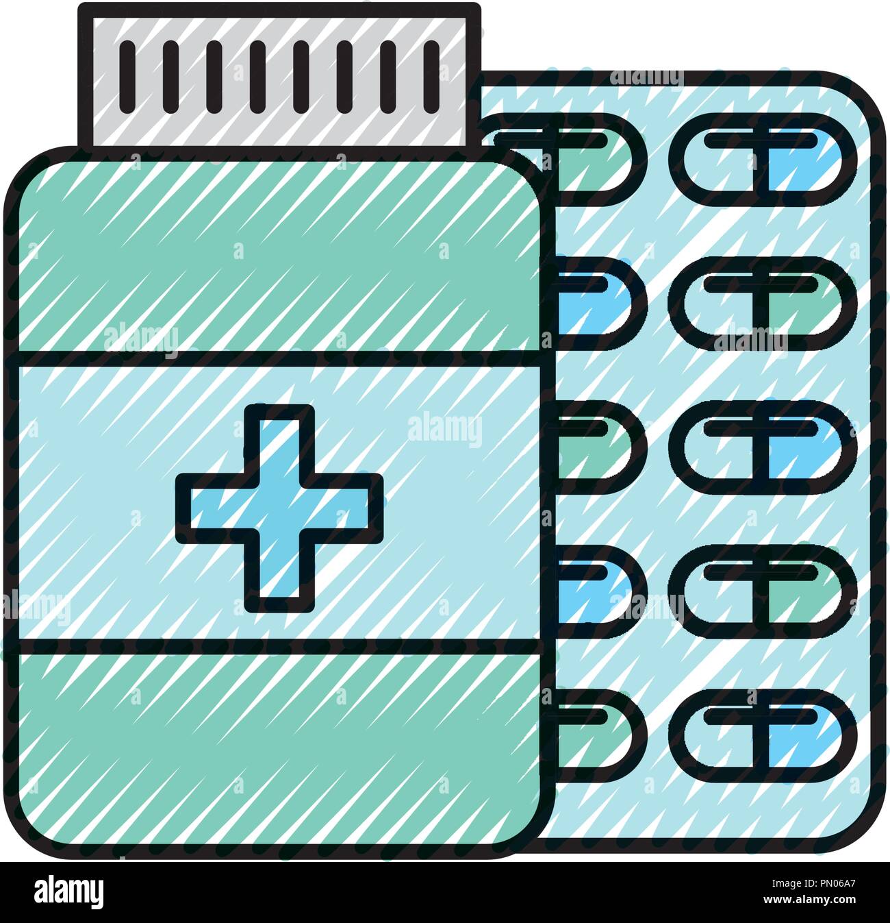 medicine bottle pills and packaging capsule pharmacy Stock Vector Image ...