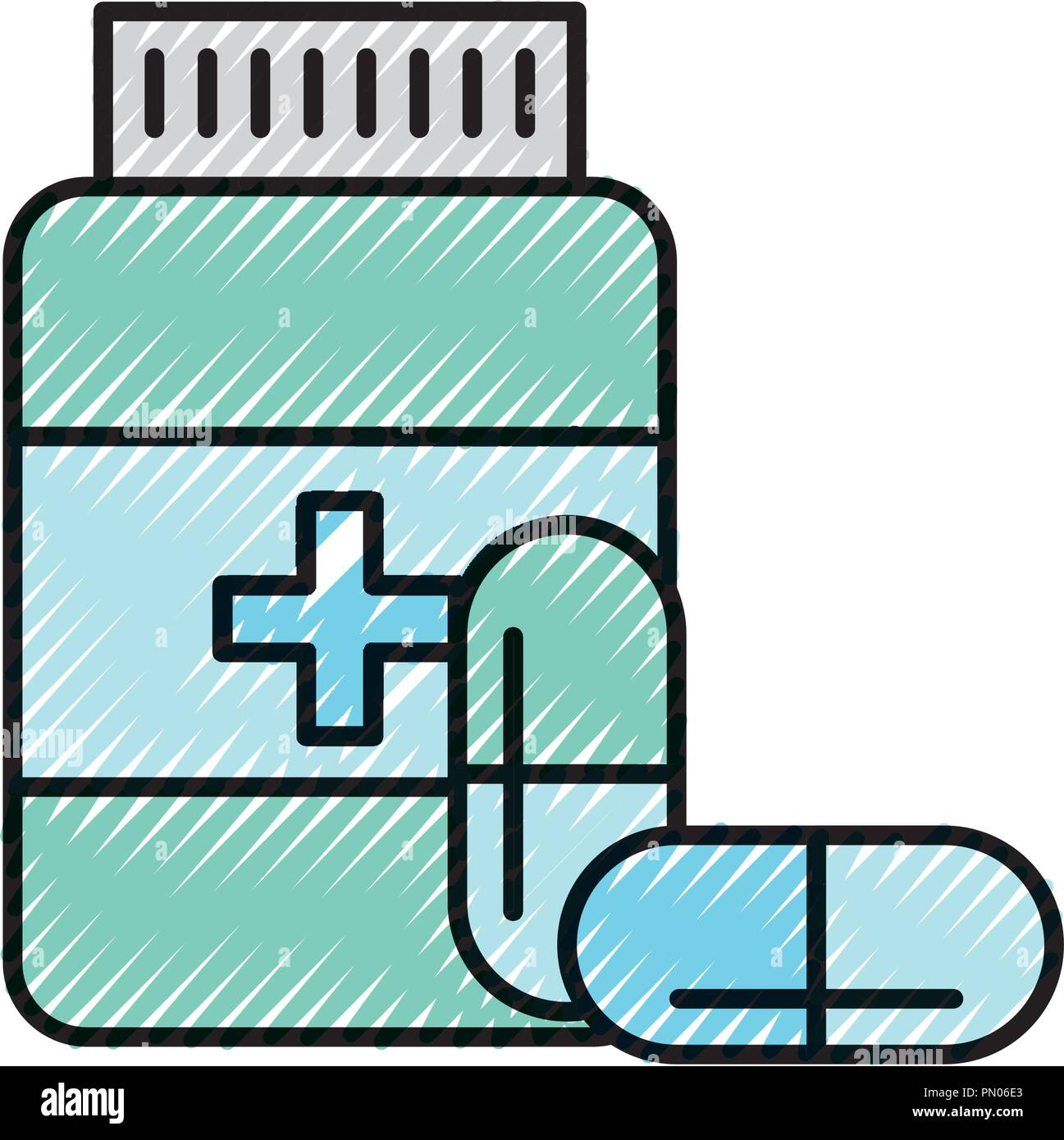 bottle capsule pharmacy medical prescription Stock Vector Image & Art ...